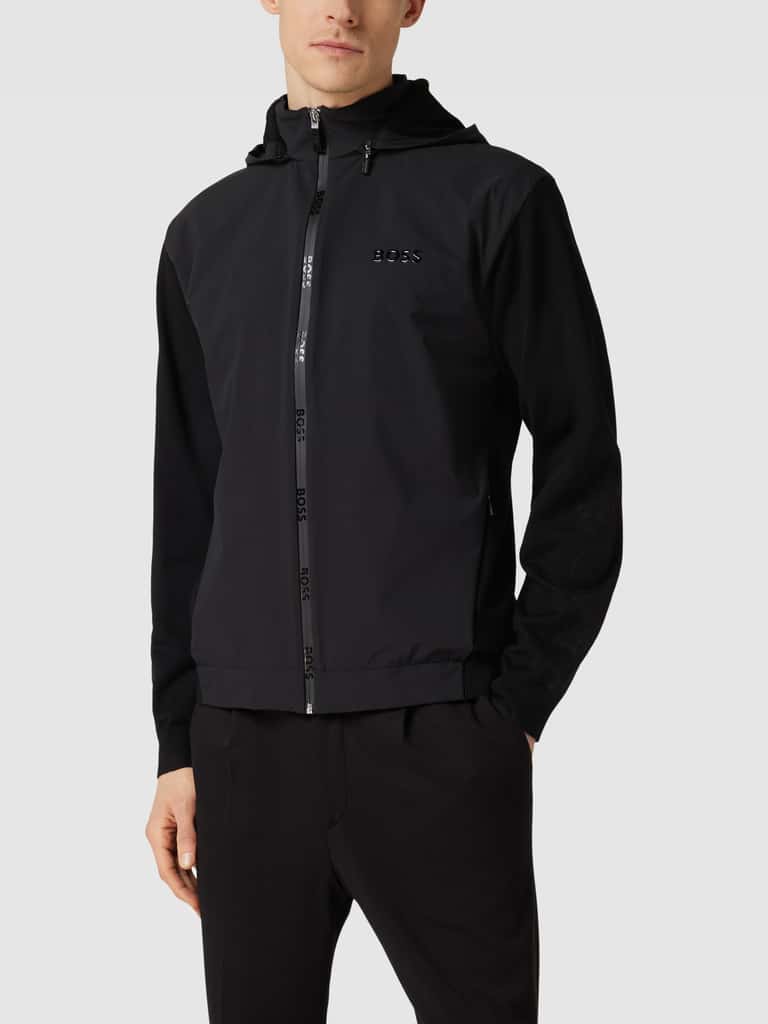 BOSS Athleisurewear Jacke Mit Logo Stitching Modell Ziimor schwarz Online Kaufen boss-athleisurewear-jacke-mit-logo-stitching-modell-ziimor-schwarz-online-kaufen