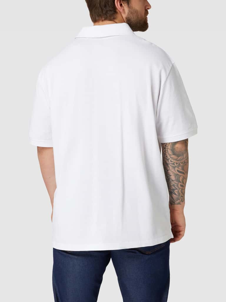 S.Oliver Plus PLUS SIZE Poloshirt mit Label-Stitching (weiß) online kaufen