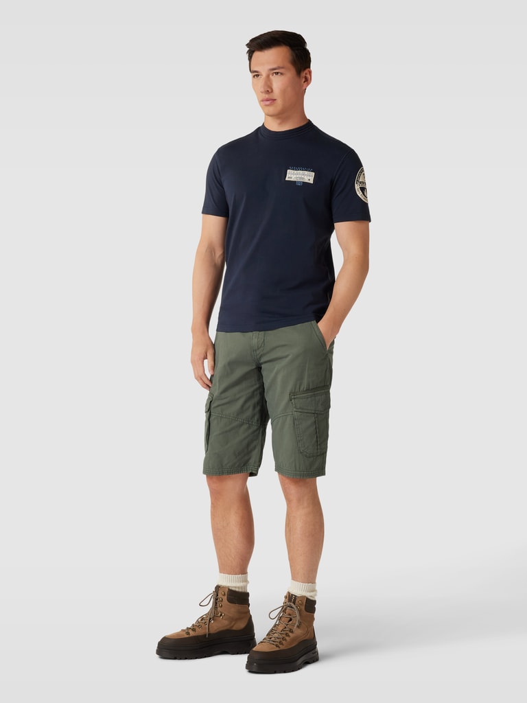 Napapijri T-Shirt mit Label-Patch Modell 'AMUNDSEN' (marine) online kaufen