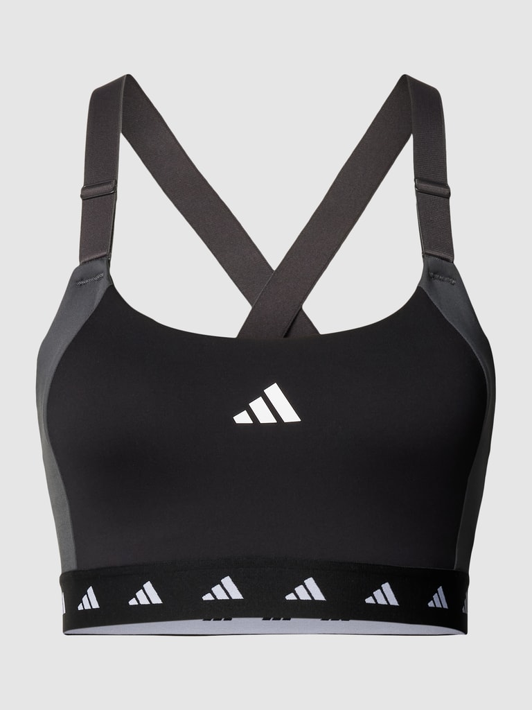 adidas Training Sportbeha met gekruiste achterkant in zwart online ...
