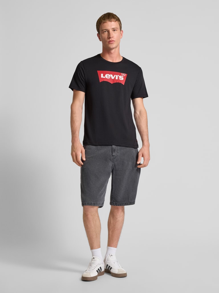 Kup online Levi's® T-shirt z nadrukiem z logo i okrągłym dekoltem (czarny)