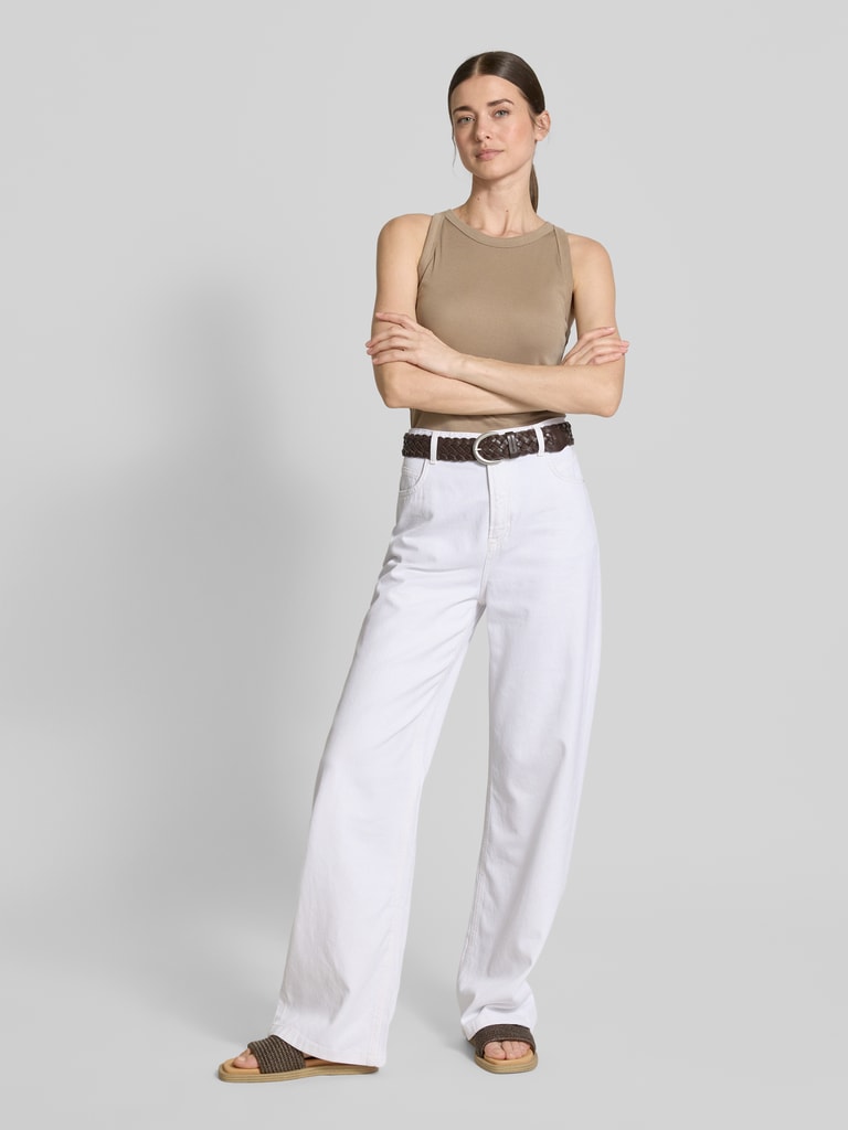 BOSS Orange Wide fit jeans met steek- en achterzakken, model 'Marlene ...