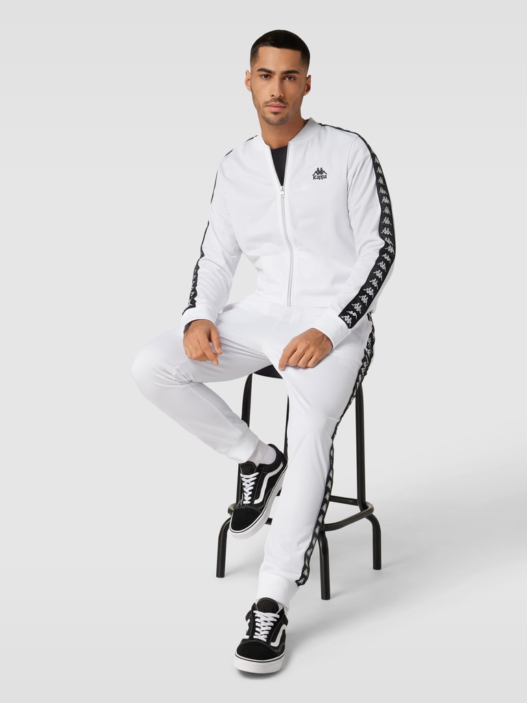 Kappa Sweatpants mit Label-Stitching (weiss) online kaufen