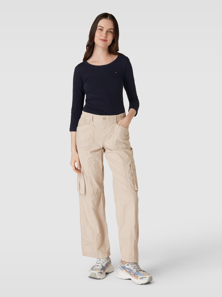 Tommy Hilfiger Longsleeve aus Baumwolle mit Label-Detail (marine) online kaufen