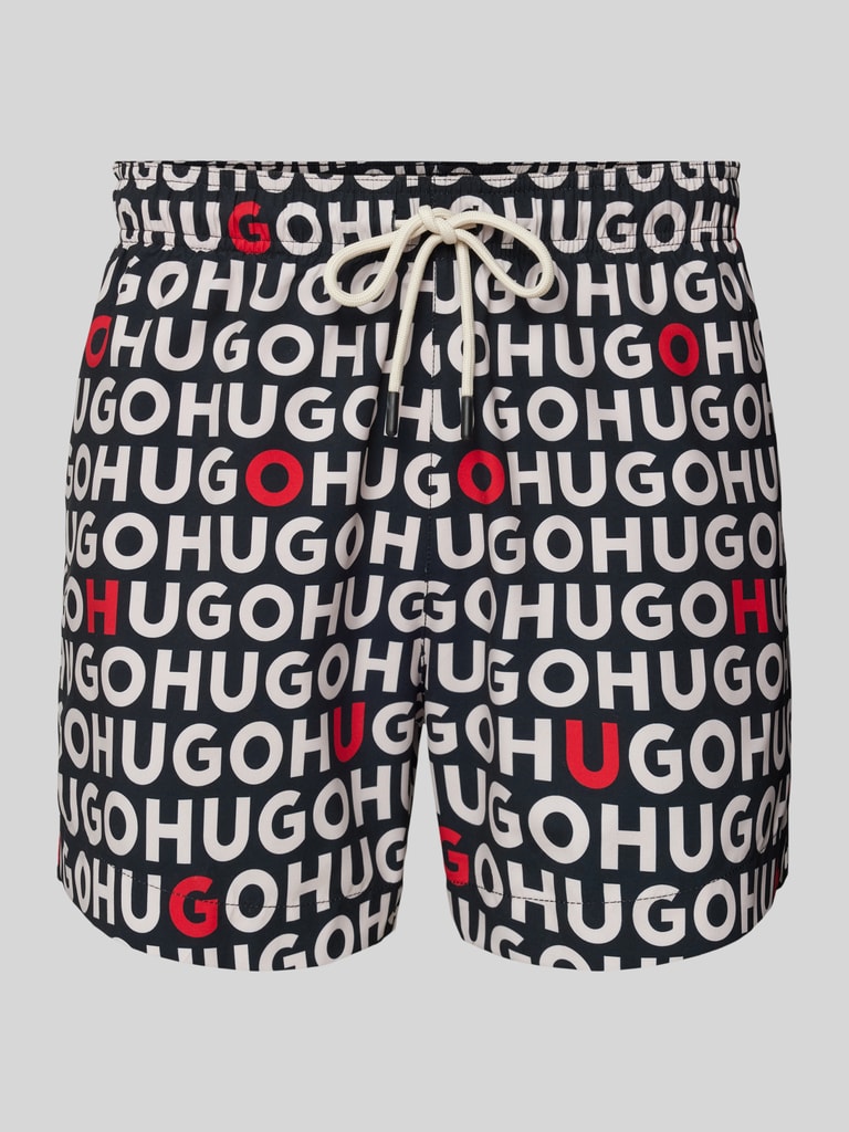 HUGO Zwembroek met logomotief, model 'Tortuga' in rood online kopen | P&C