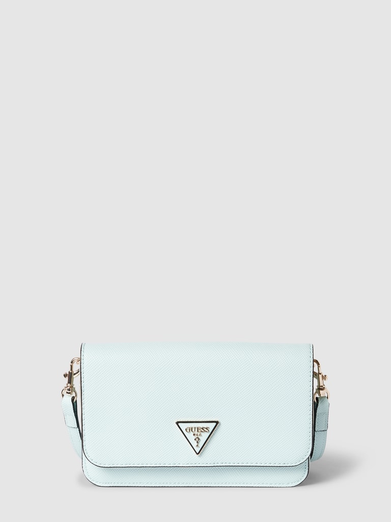 Guess Crossbodytas met structuurmotief, model 'NOELLE' in lichtblauw ...