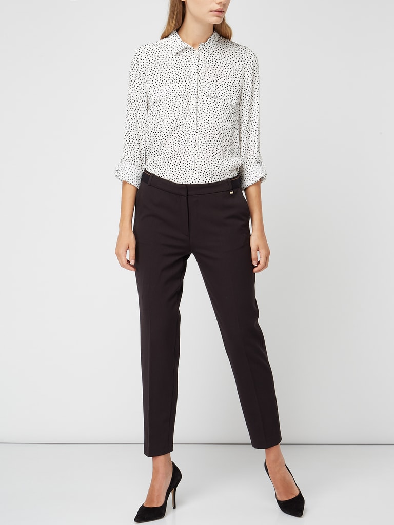 Esprit Collection Stoffen broek met persplooien in zwart online kopen | P&C