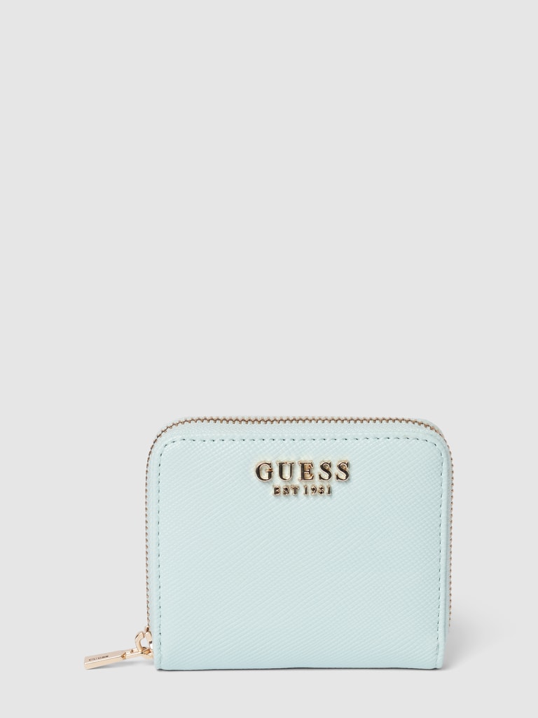 Guess Portemonnaie mit Label-Applikation Modell 'LAUREL' (hellblau ...