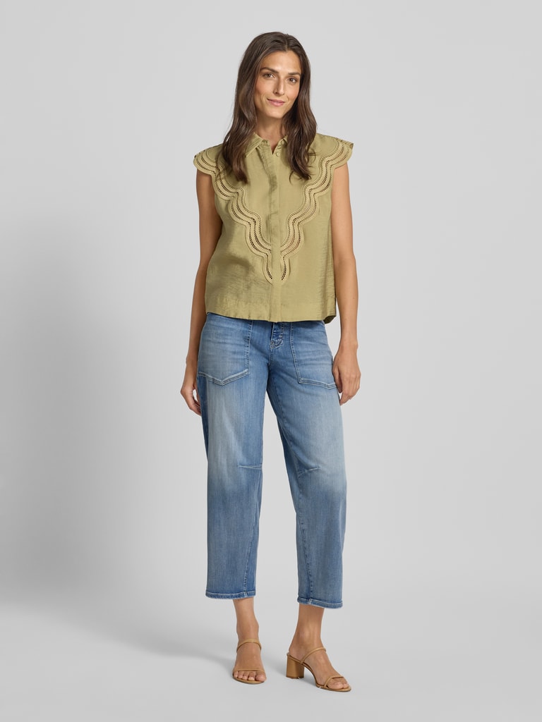 OPUS PANTS Mom Fit Jeans im Used-Look Modell 'Melly breeze'' (blau ...