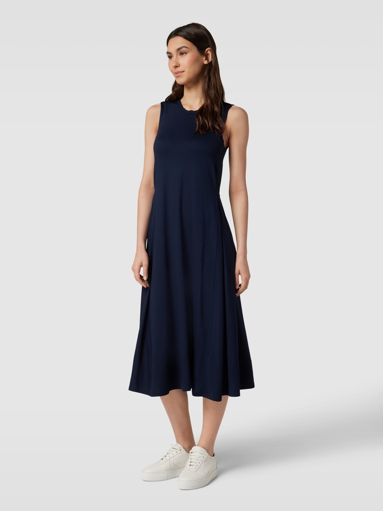 Esprit Midi-jurk met ronde hals in marineblauw online kopen | P&C