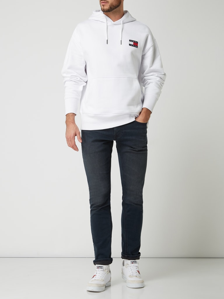 Tommy Jeans Hoodie mit Logo Badge weiss online kaufen
