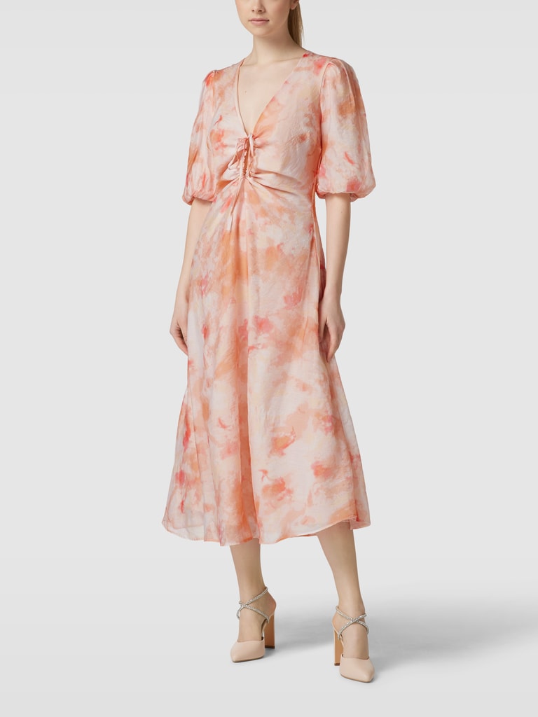 Bardot Midi-jurk in batiklook, model 'FARLOW' in abrikoos online kopen ...