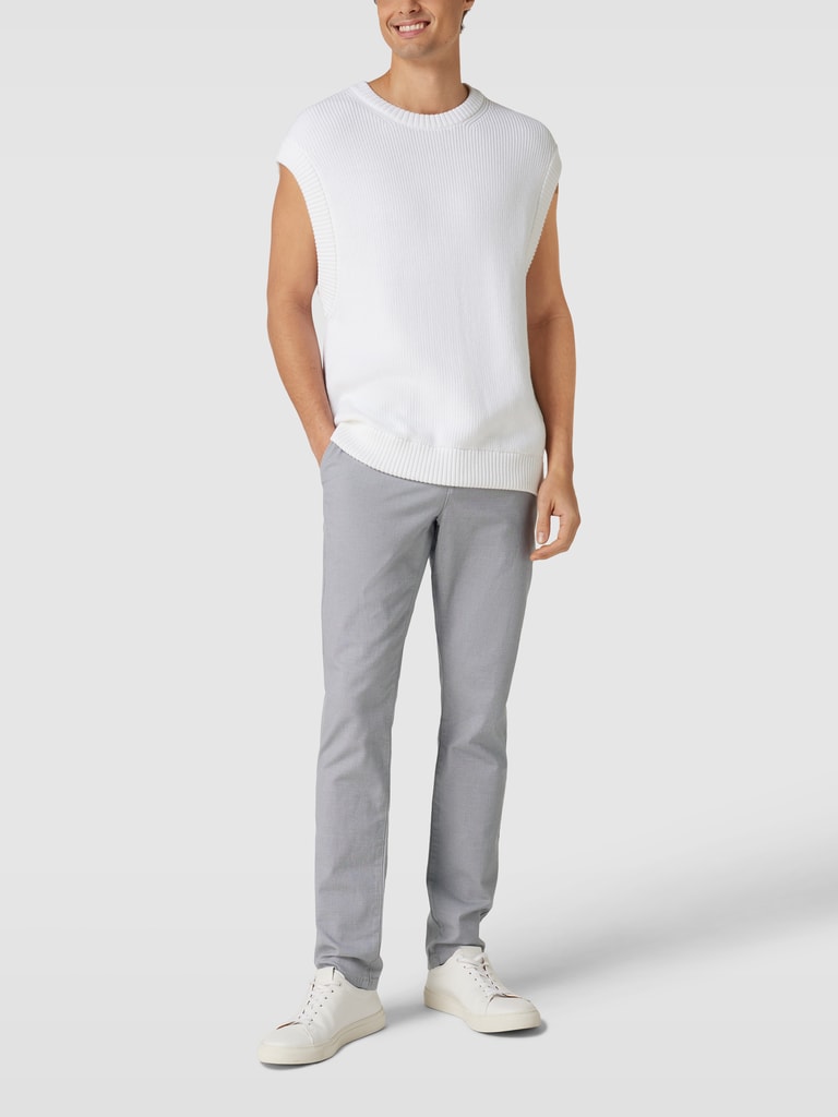 MCNEAL Slim fit broek met 5-pocketmodel, model 'JOHN' in middengrijs ...