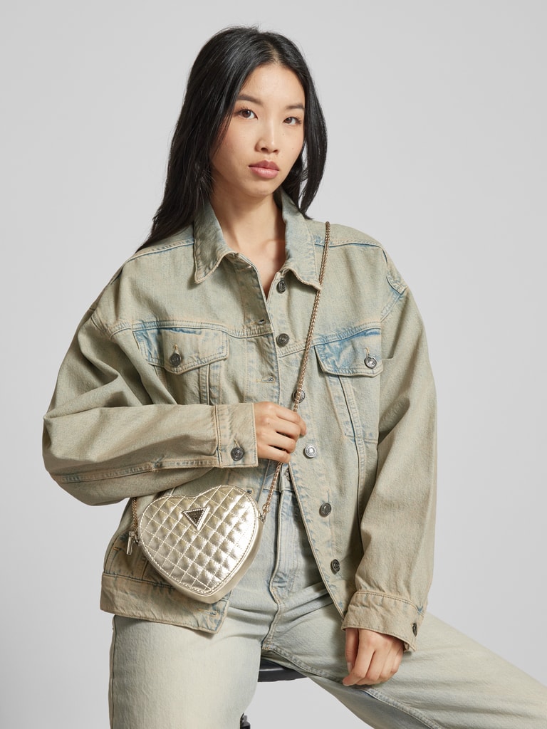 Guess Handtas met labeldetail, model 'TWILLER' in goud gemêleerd online ...