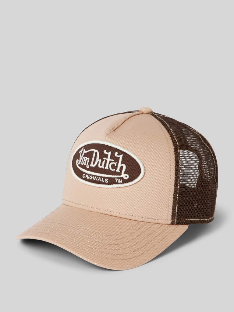 Von Dutch Trucker Cap mit Label-Patch Modell 'BOSTON' (beige) online kaufen