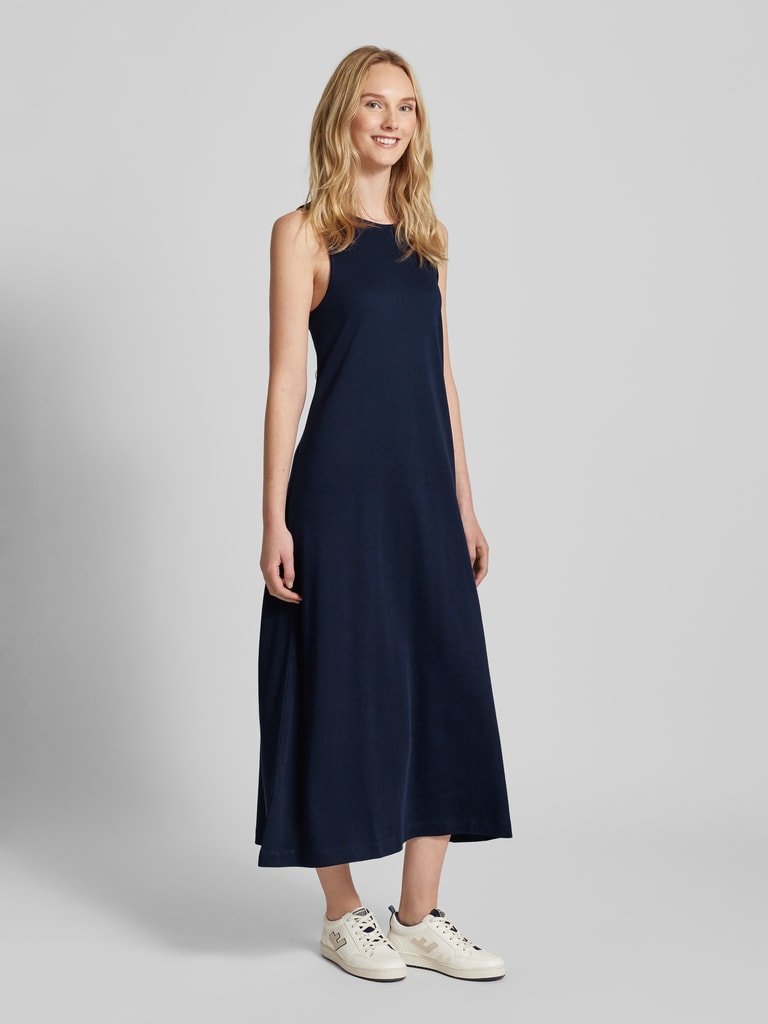 Esprit Midi-jurk met ronde hals in marineblauw online kopen | P&C