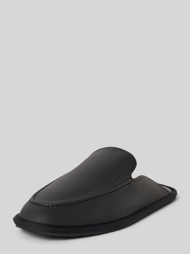BOSS Huisschoenen met label in reliëf in zwart online kopen | P&C