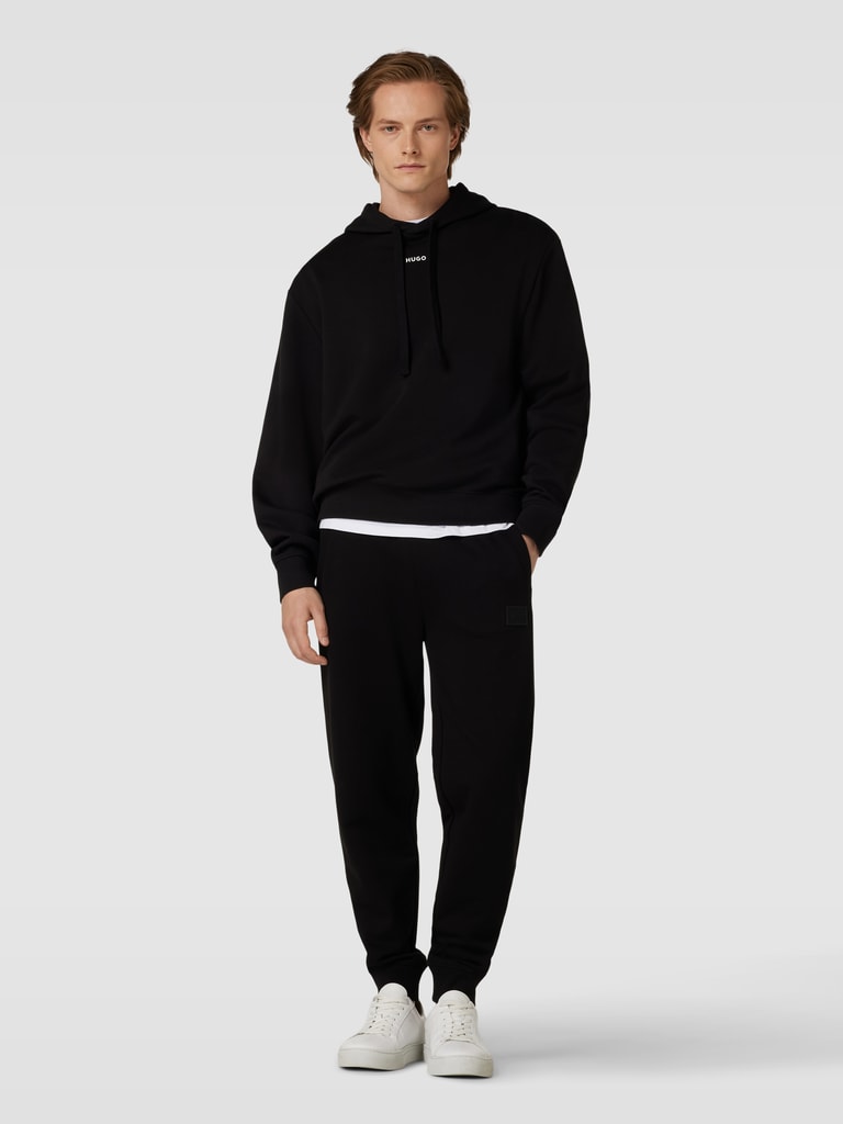 HUGO Sweathose mit Label-Patch Modell 'Doak' (black) online kaufen