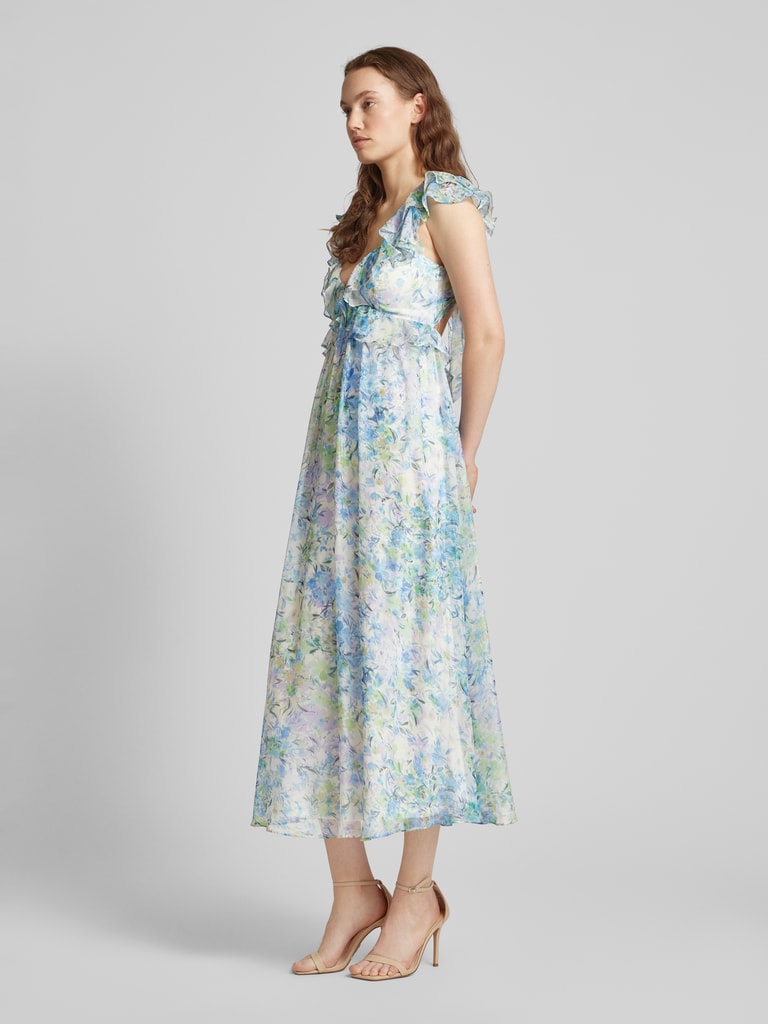 Jake*s Cocktail Cocktailkleid mit Volants (hellblau melange) online kaufen