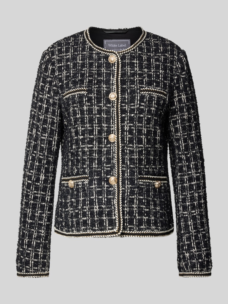 WHITE LABEL Blazer in bouclé-look in zwart online kopen | P&C