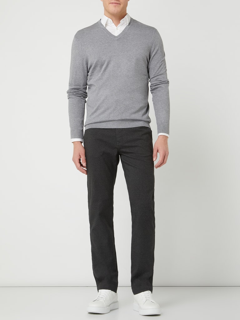 Montego Pullover mit V-Ausschnitt (mittelgrau melange) online kaufen