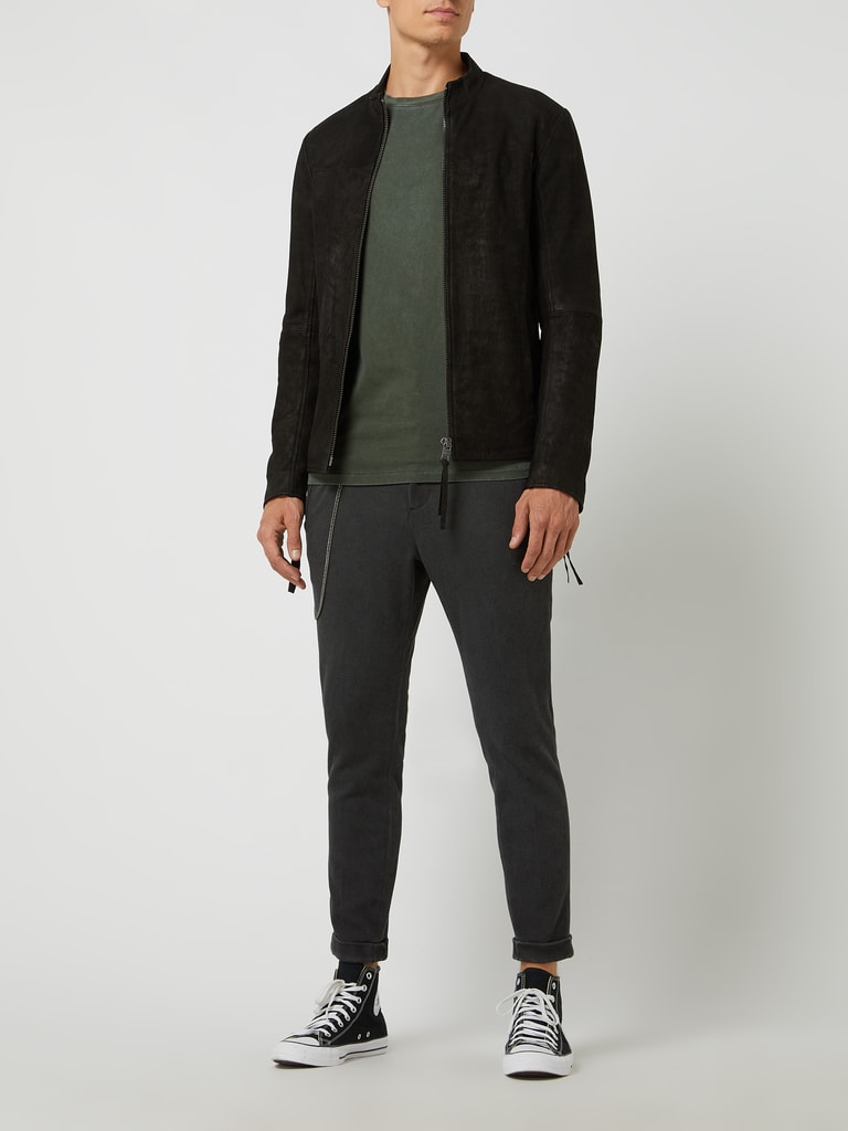 Tigha Lederjacke aus Schafsleder Modell 'Wilson' (black) online kaufen