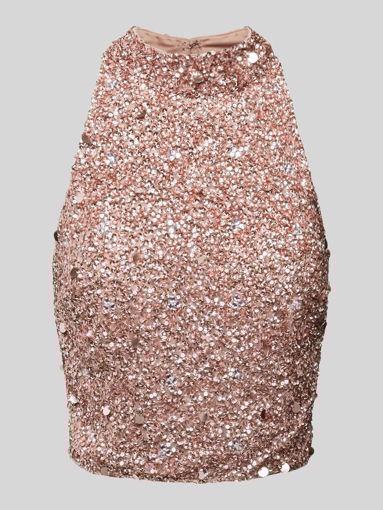 LACE & BEADS Top mit Allover-Paillettenbesatz (mauve) online kaufen