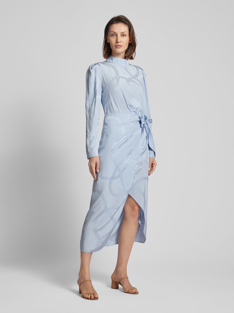 HUGO Midikleid mit Schleifendetail Modell 'Kasera' (hellblau) online kaufen