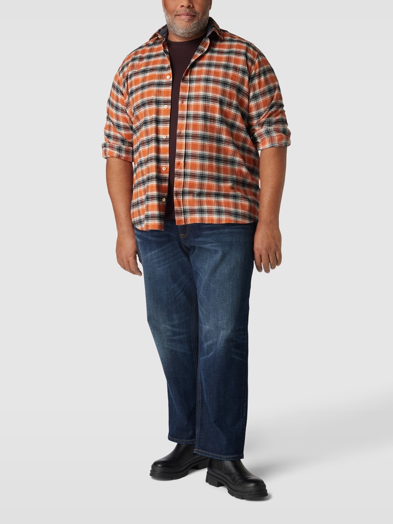 S.Oliver Plus PLUS SIZE Freizeithemd mit Allover-Muster (orange) online ...