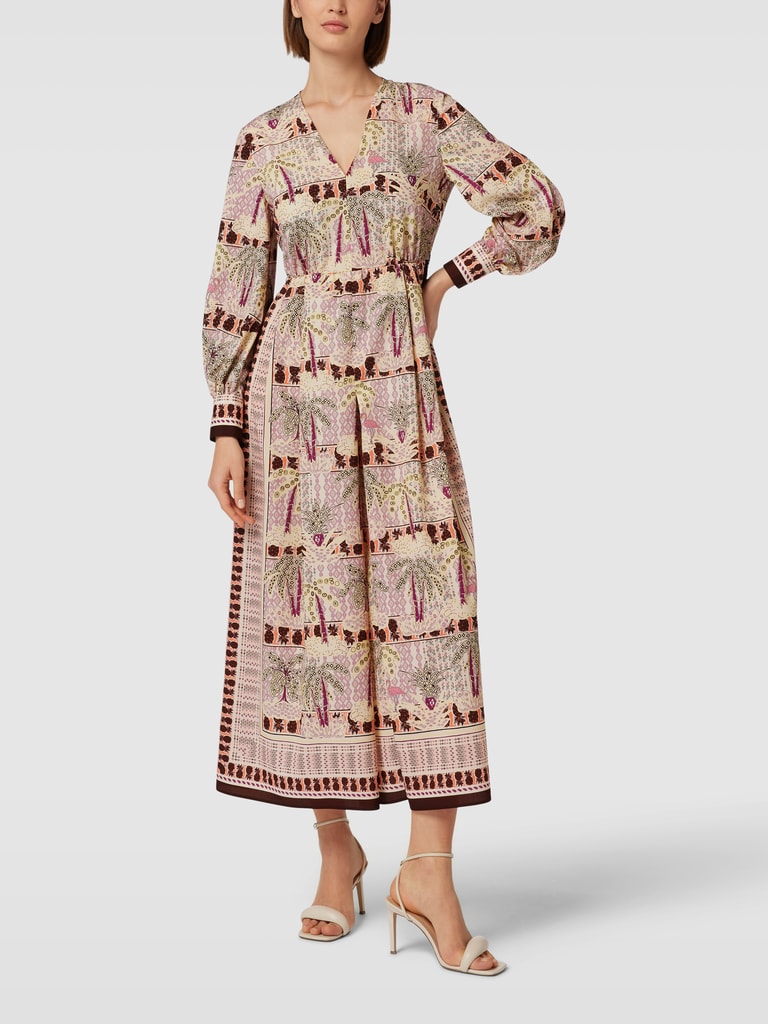 Max Mara Studio Maxikleid mit Allover-Muster Modell 'VICKY' (ecru ...