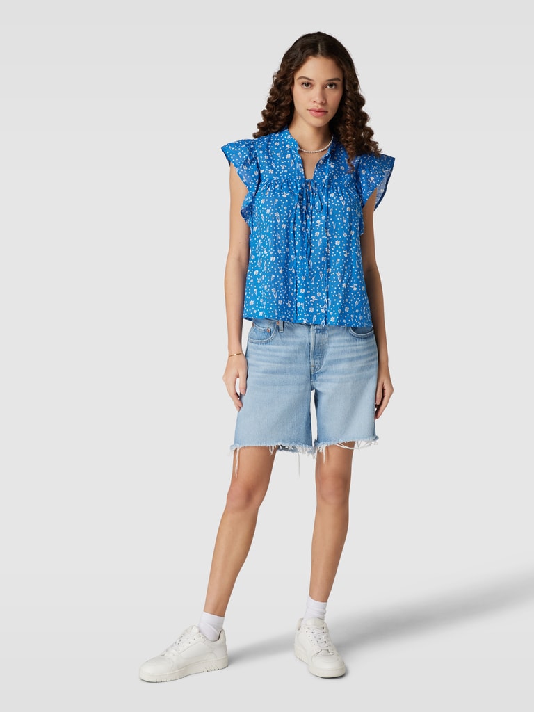 Kup online Marc O'Polo Denim Bluzka z rękawami z falbaną (jeansowy ...