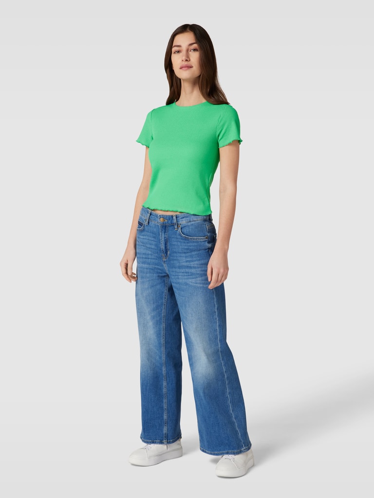 Vero Moda T-Shirt mit Muschelsaum Modell 'EMMA' (gruen) online kaufen
