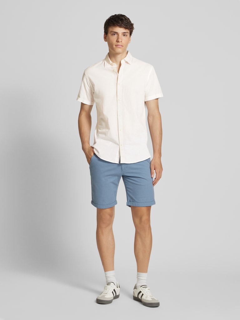 Jack & Jones Slim Fit Freizeithemd aus Baumwoll-Leinen-Mix Modell ...