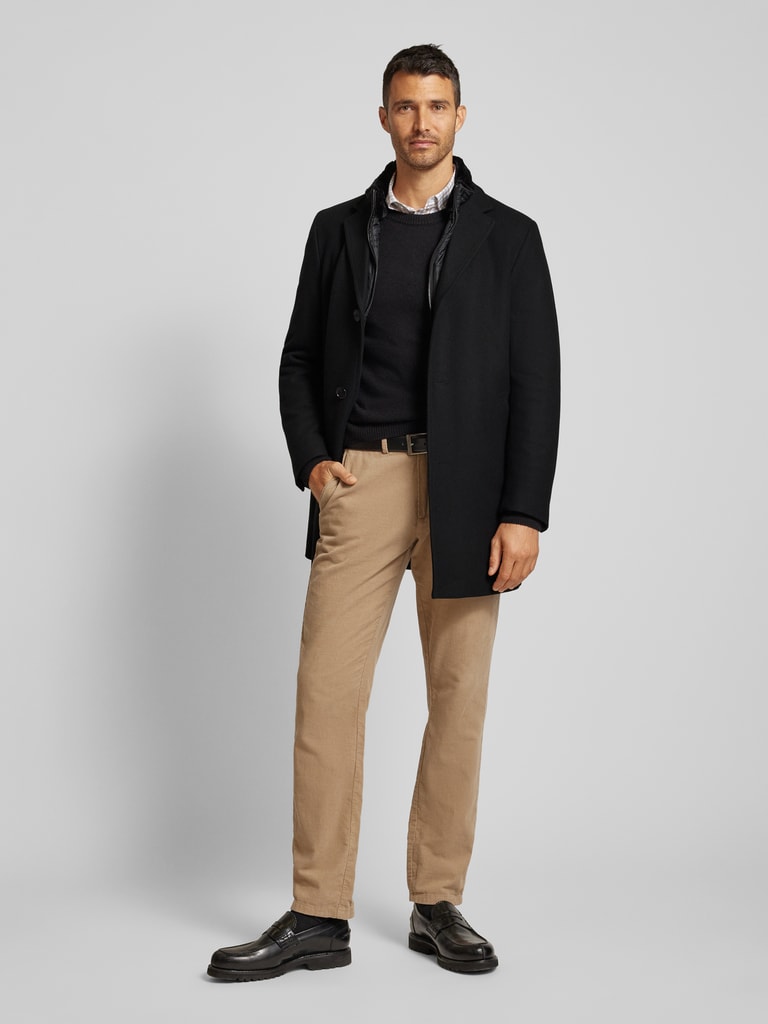 HECHTER PARIS Jas met reverskraag in metallic zwart online kopen | P&C
