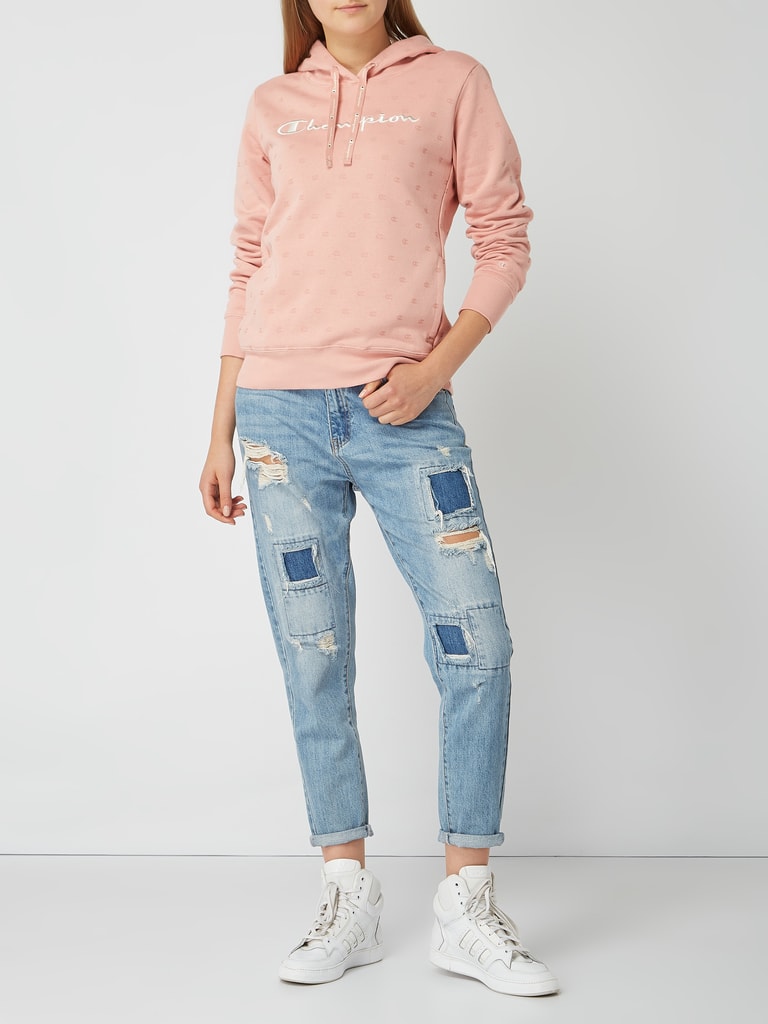 CHAMPION Hoodie mit Logo-Stickerei (rosa) online kaufen