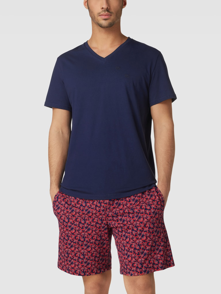 HOM Pyjama mit Allover-Muster Modell 'LOE' (dunkelblau) online kaufen