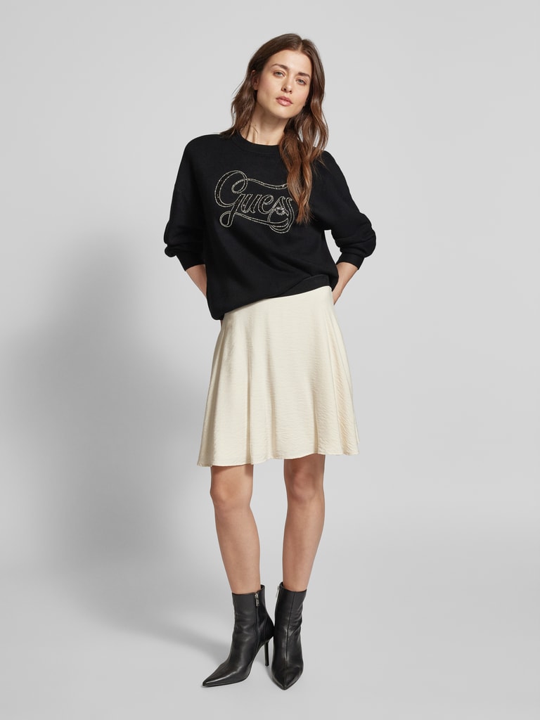 Guess Strickpullover mit Ballonärmeln Modell 'LAURA' (black) online kaufen