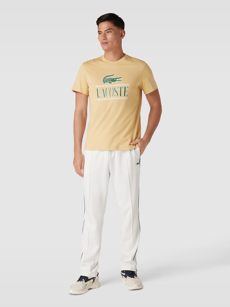 Lacoste T-Shirt mit Label-Print (beige) online kaufen