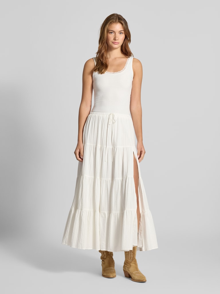 OH APRIL Maxirok met elastische band, model 'Valeska' in offwhite ...