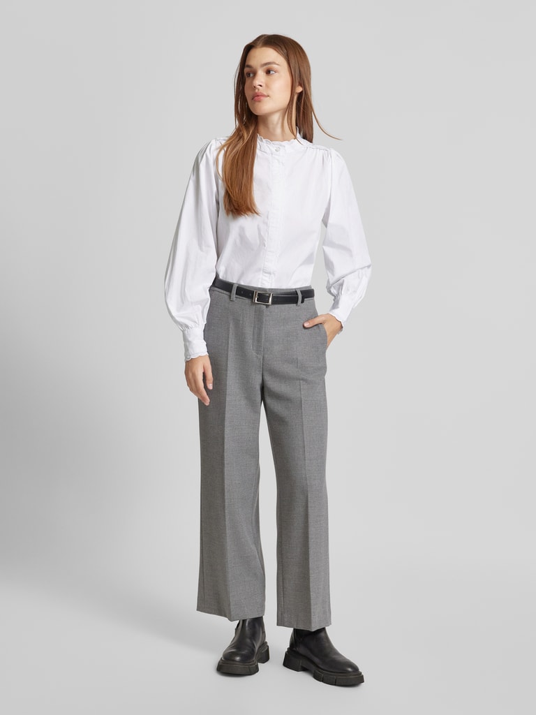 Neo Noir Bluse mit Stehkragen Modell 'Ema' (weiss) online kaufen