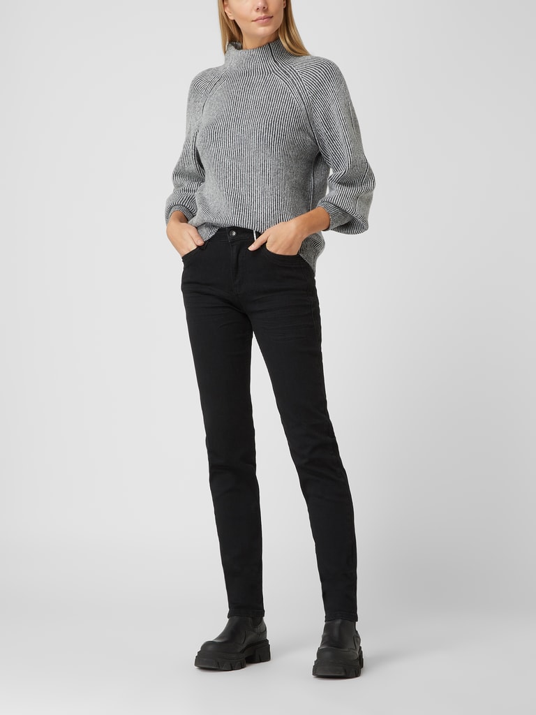 Blue Fire Jeans Slim fit jeans met stretch, model 'Nancy' in zwart ...