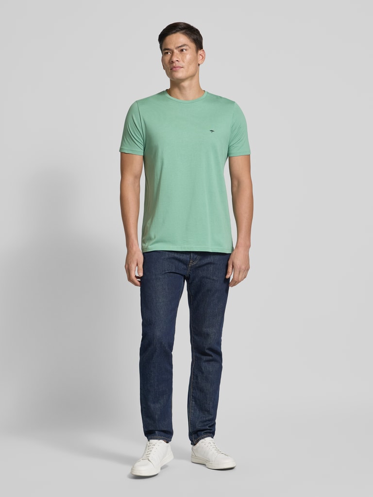 Fynch-Hatton T-Shirt mit Label-Stitching (hellgruen) online kaufen