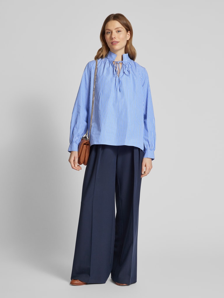 Rich & Royal Regular fit blouse met strikdetail in blauw online kopen | P&C