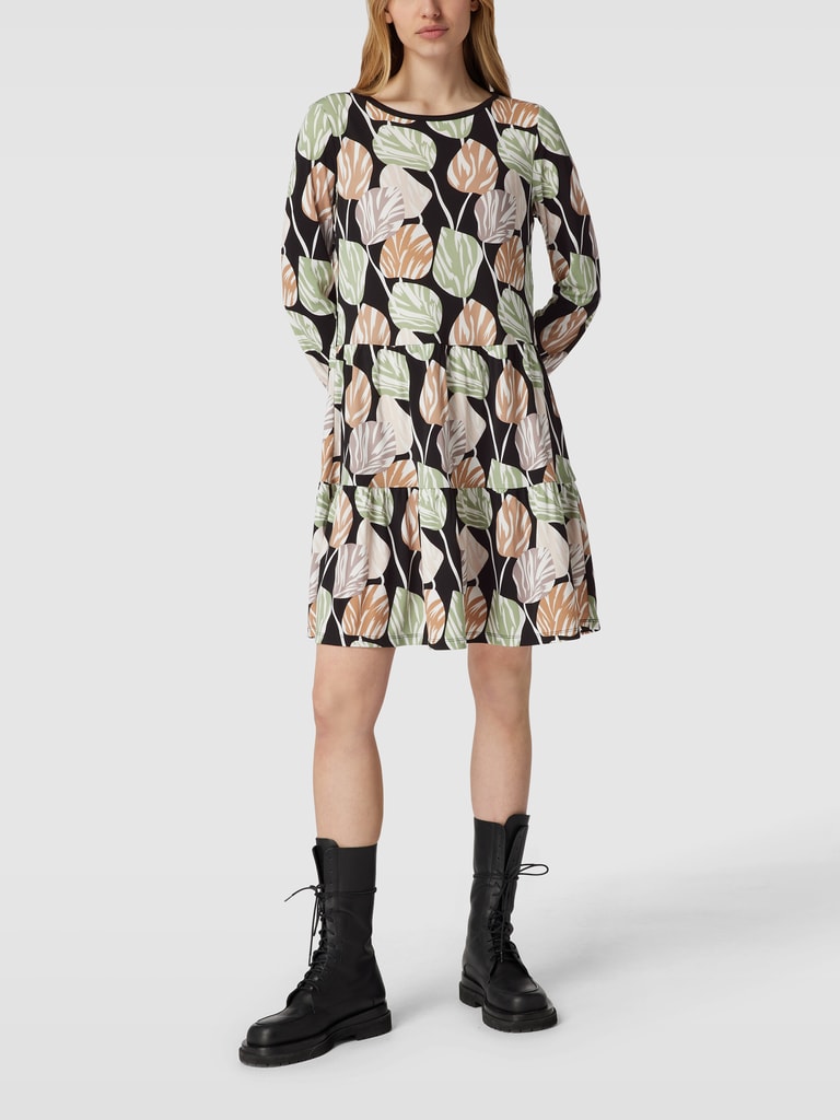 Marc Cain Blusenkleid mit Allover-Muster (black) online kaufen