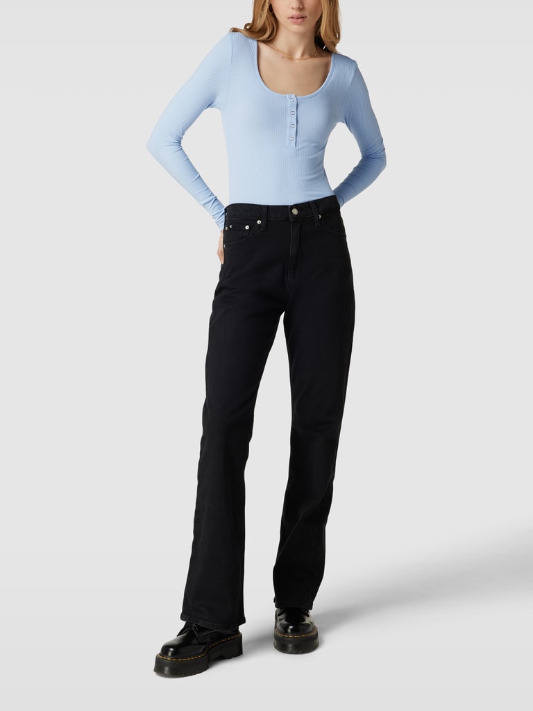 Pieces Longsleeve in Ripp-Optik Modell 'KITTE' (hellblau) online kaufen