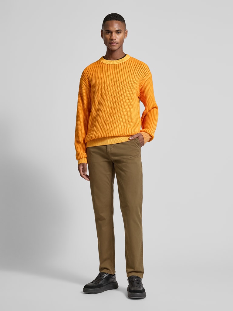 BOSS Orange Strickpullover mit gerippten Abschlüssen Modell 'Agolan ...