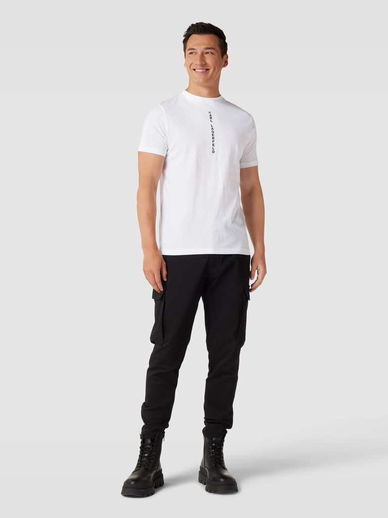 Karl Lagerfeld T-Shirt mit Label-Print (weiss) online kaufen