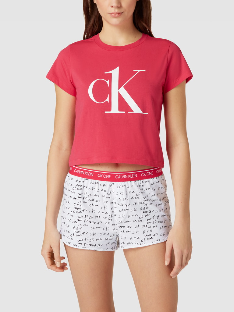 CK One Pyjama mit Print Modell 'SHORT SET' (pink) online kaufen