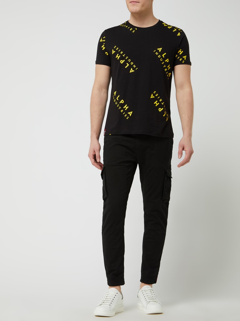 Alpha Industries Cargohose mit Label-Details Modell 'Twill' (black ...
