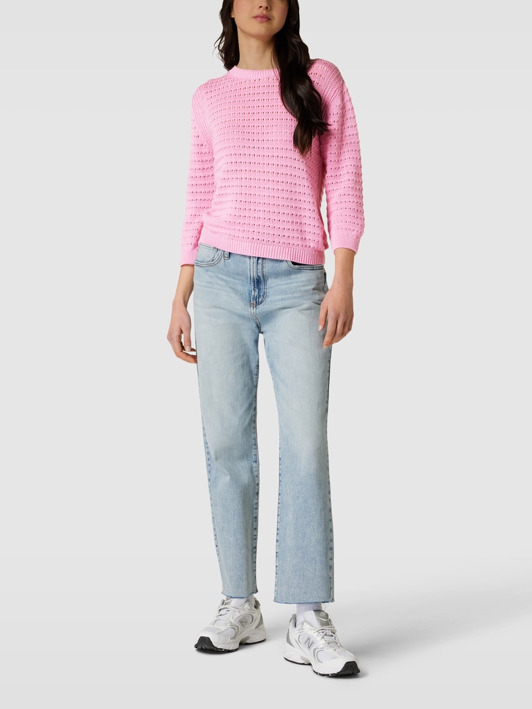More & More Strickpullover mit Strukturmuster (pink) online kaufen